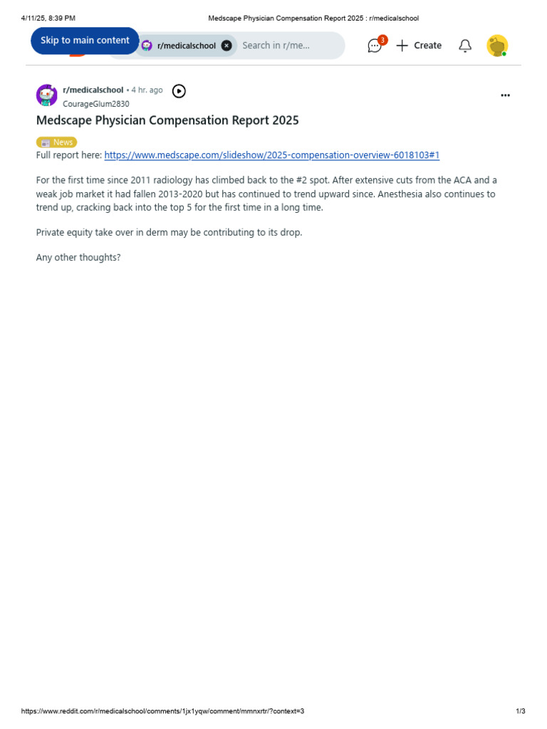 Medscape 2025 Physician Compensation Report | PDF | Health Sciences ...