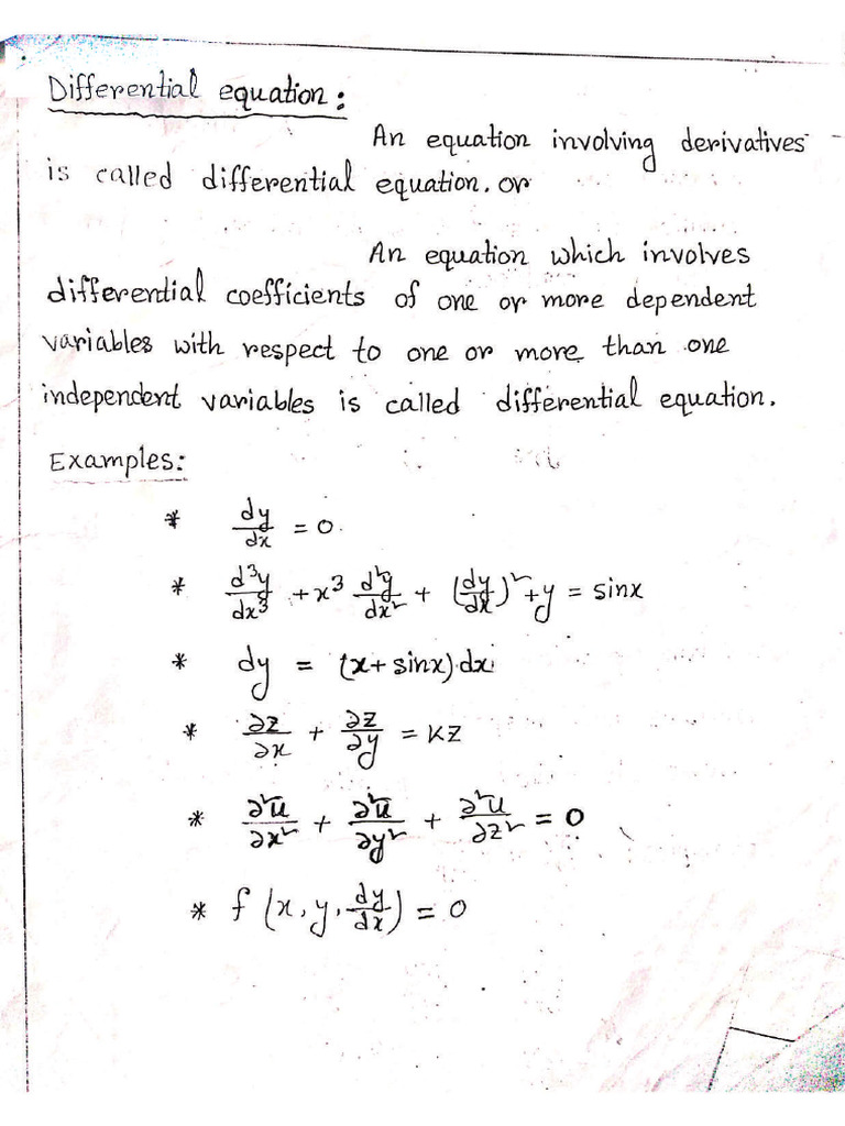 Differential Equation Sheet-Compressed | PDF