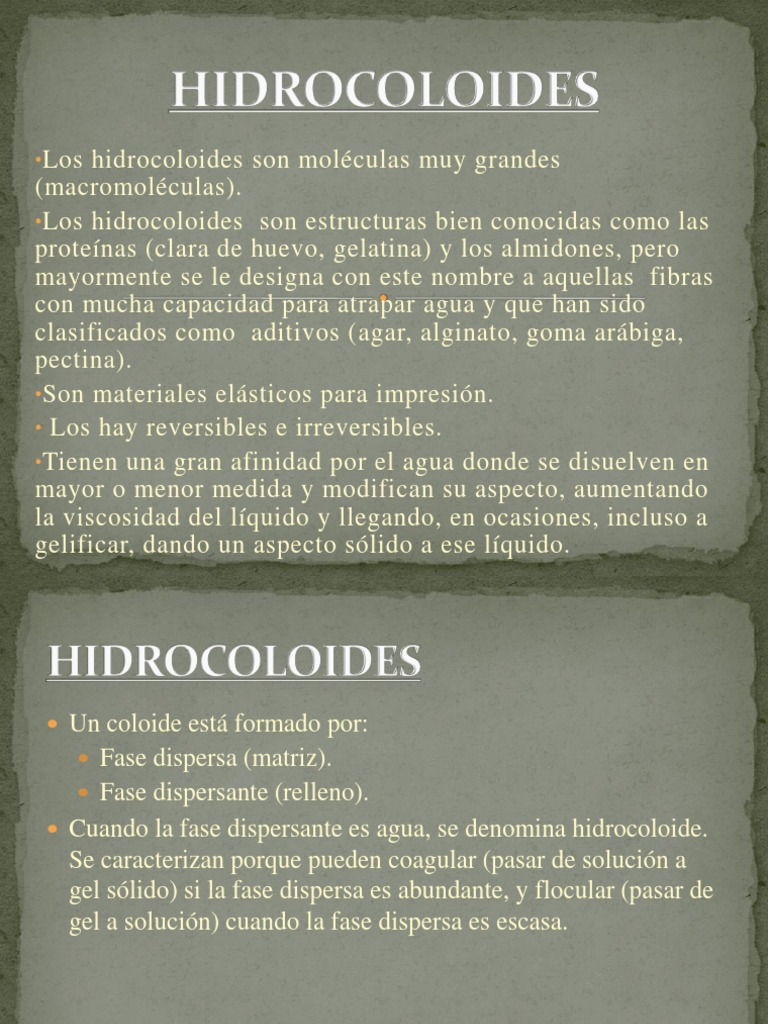 HIDROCOLOIDES_2 | Silicona | Polímeros