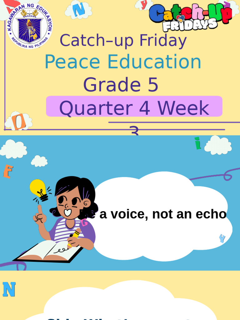Grade 5 Peace Education | PDF
