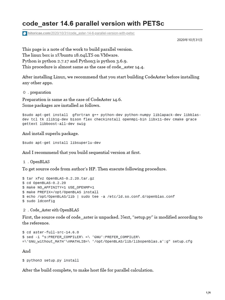 Code - Aster 146 Parallel Version With PETSc | PDF | Computer Science ...