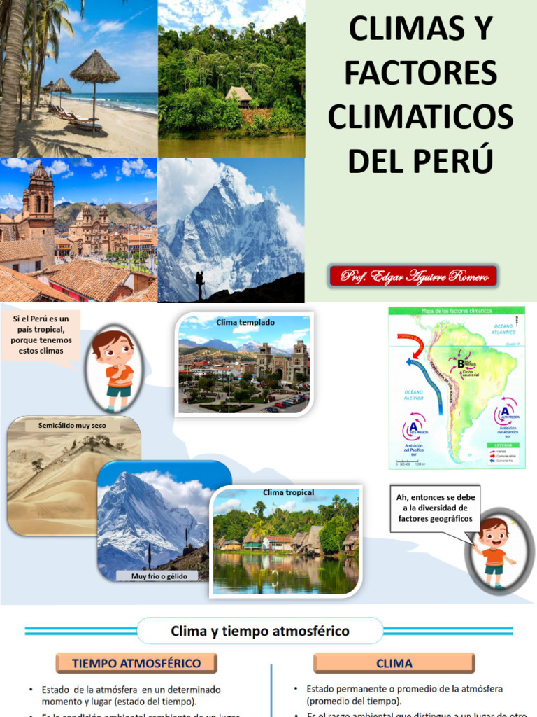 SEMANA 3 CLIMAS Y FACTORES CLIMATICOS DEL PERU | PDF | Clima | Clima templado