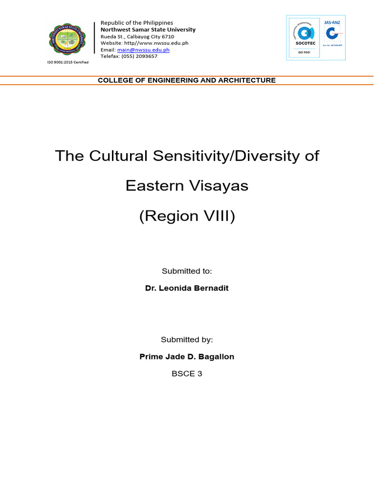 Cultural Sensitivity in Eastern Visayas | PDF