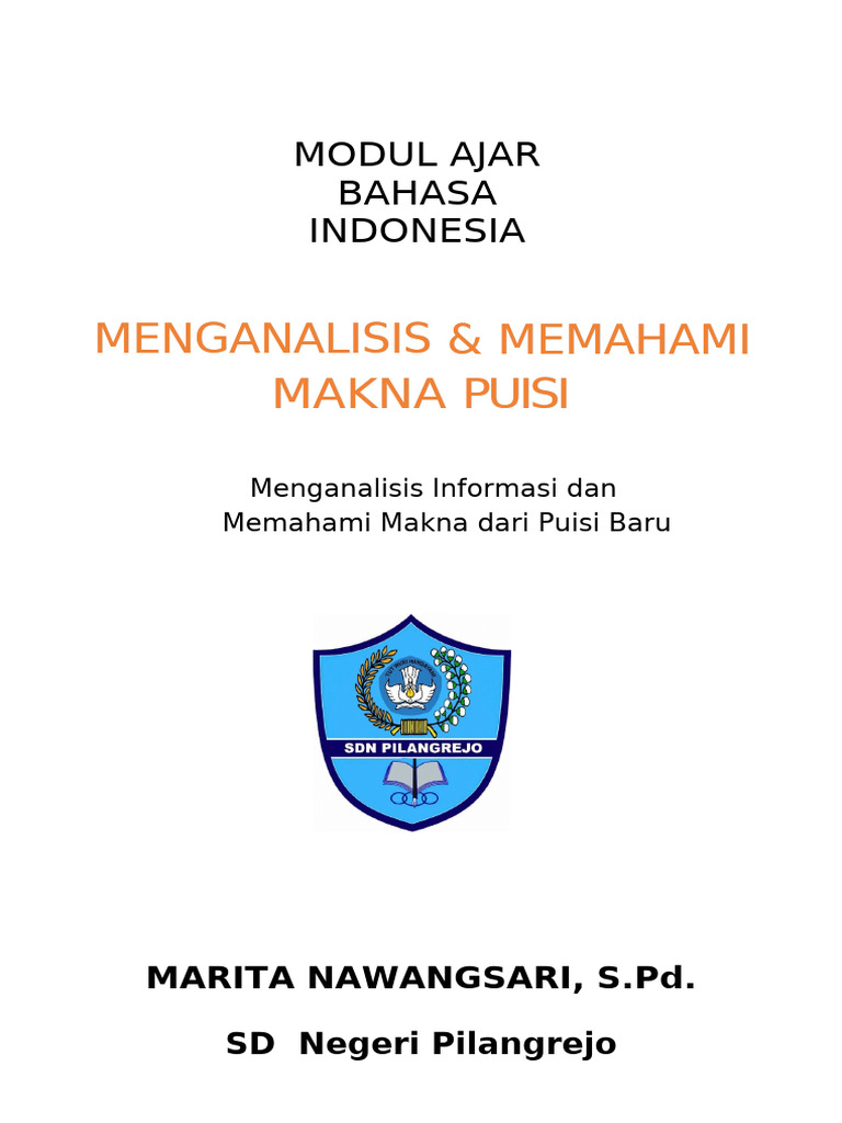 Modul Ajar Bahasa Indonesia - Menganalisis Dan Memahami Makna Puisi ...