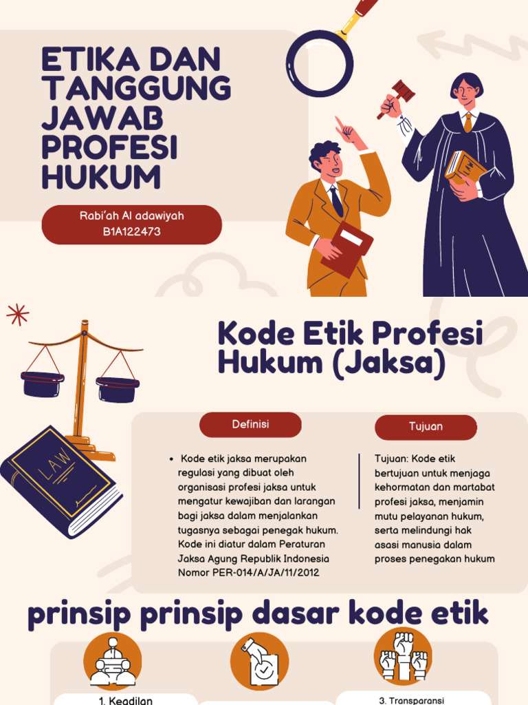 ETIKA DAN TANGGUNG JAWAB PROFESI HUKUM (1) | PDF