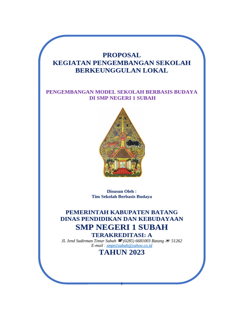 Proposal SBB SMP N 1 Subah 2023-2024 | PDF