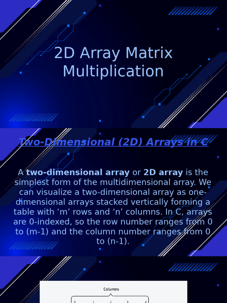 2d Array Matrix Multiplication 1 Pdf Computer Programming 6062