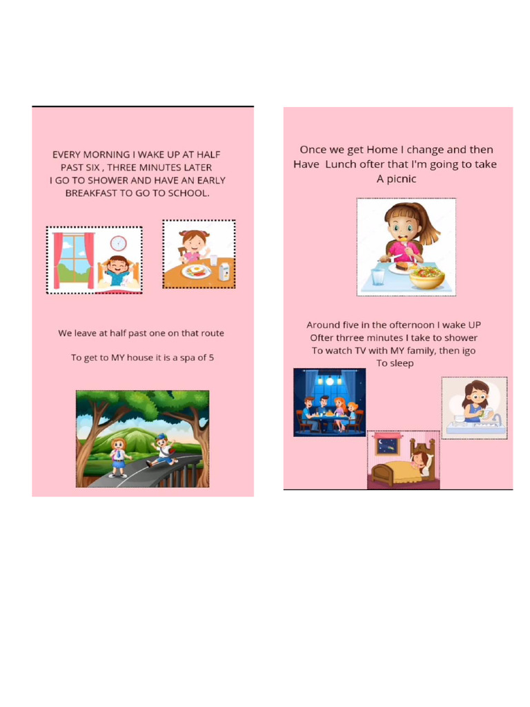 Rutina Diaria en Ingles | PDF