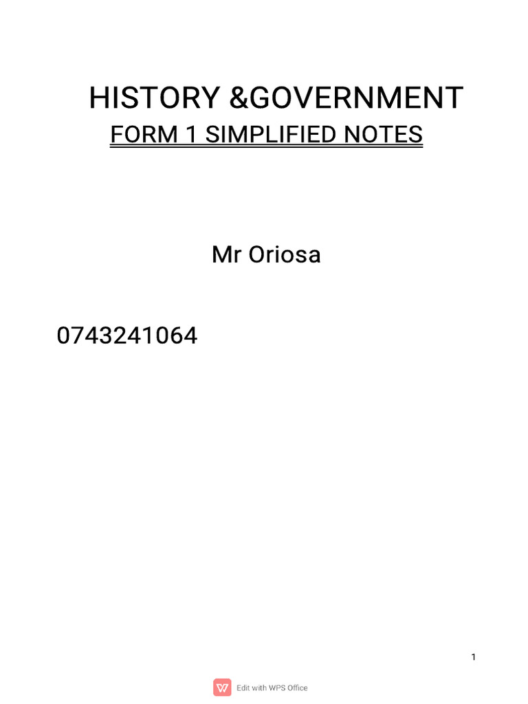 History f1 Notes | PDF