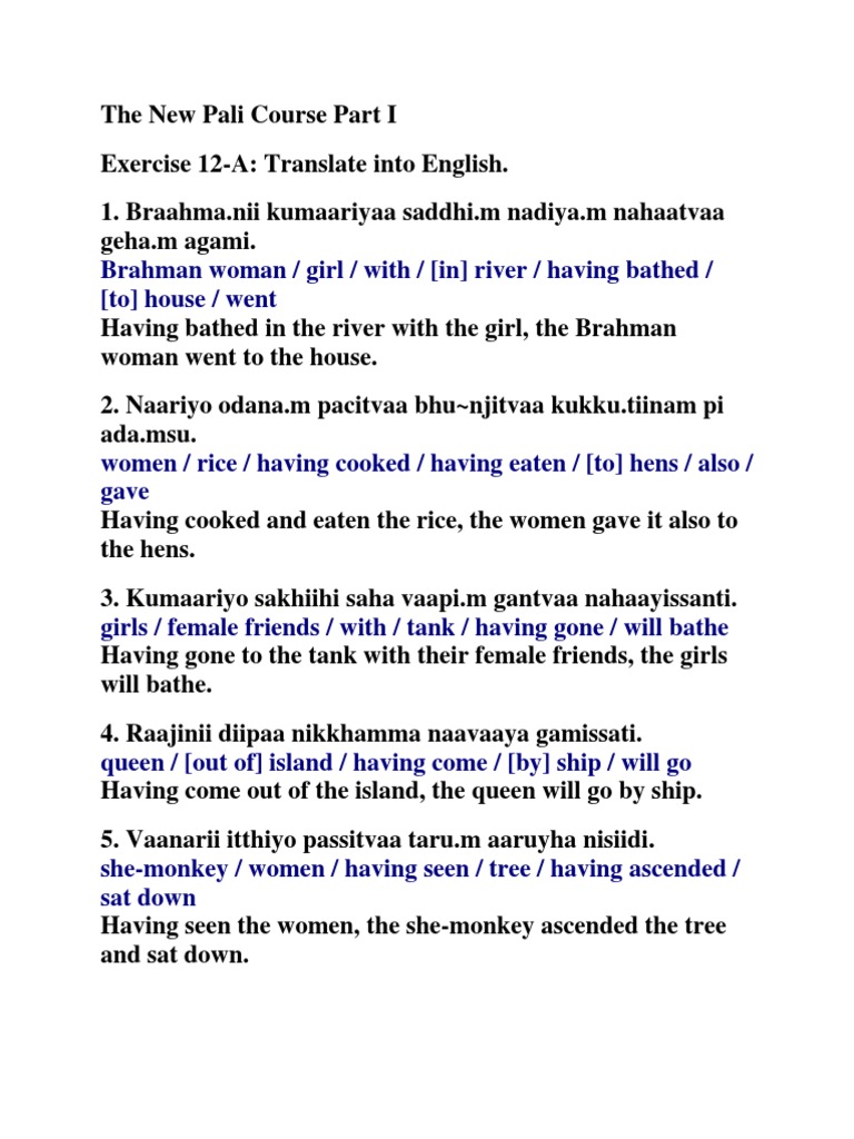 The New Pali Course Part I | PDF | Nature