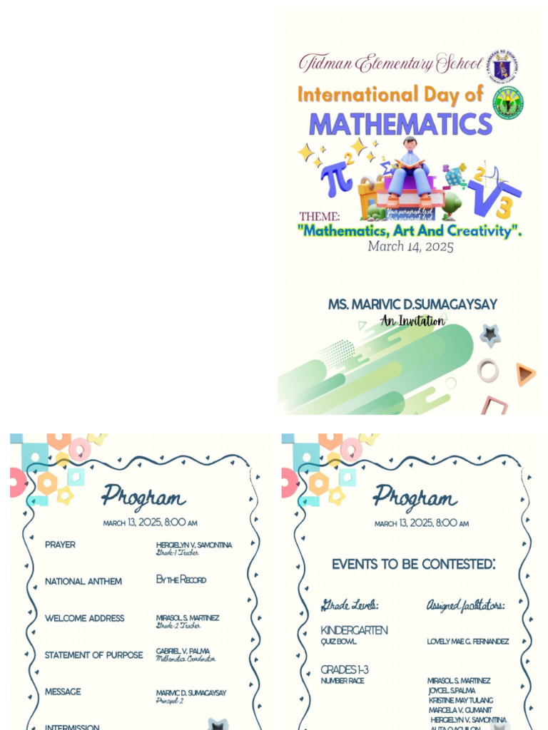 Math Festival Prog | PDF