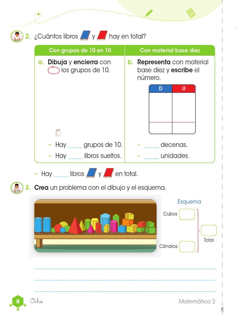 Cuaderno de trabajo Matemática 2 segundo grado-10 | PDF