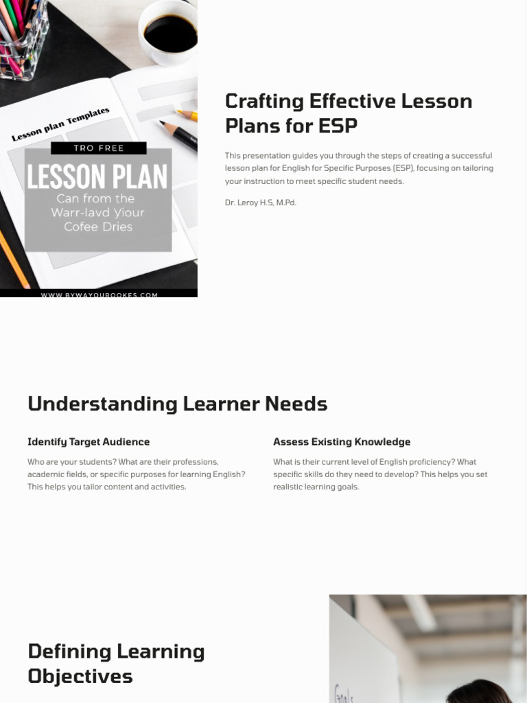 Effective ESP Lesson Planning Guide | PDF | Learning | Human Communication