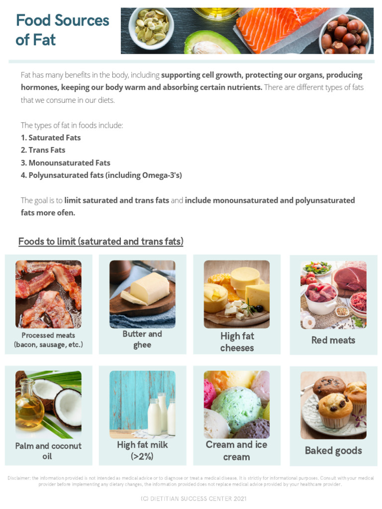 Fat-Food_Sources_of_Fat.pdf | PDF | Fat | Saturated Fat