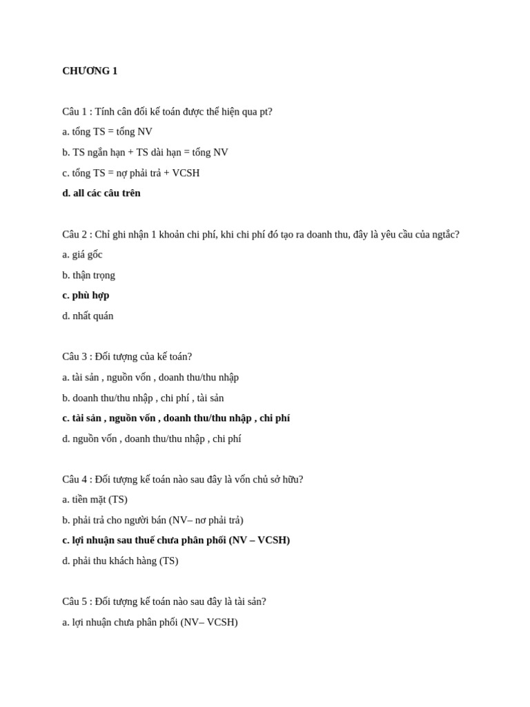 ÔN TRẮC NGHIỆM NLKT | PDF