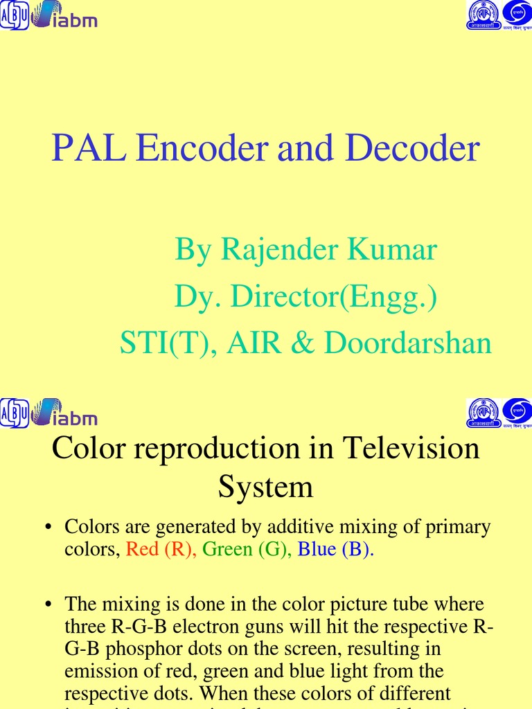 PAL Encoder and Decoder | PDF | Rgb Color Model | Color