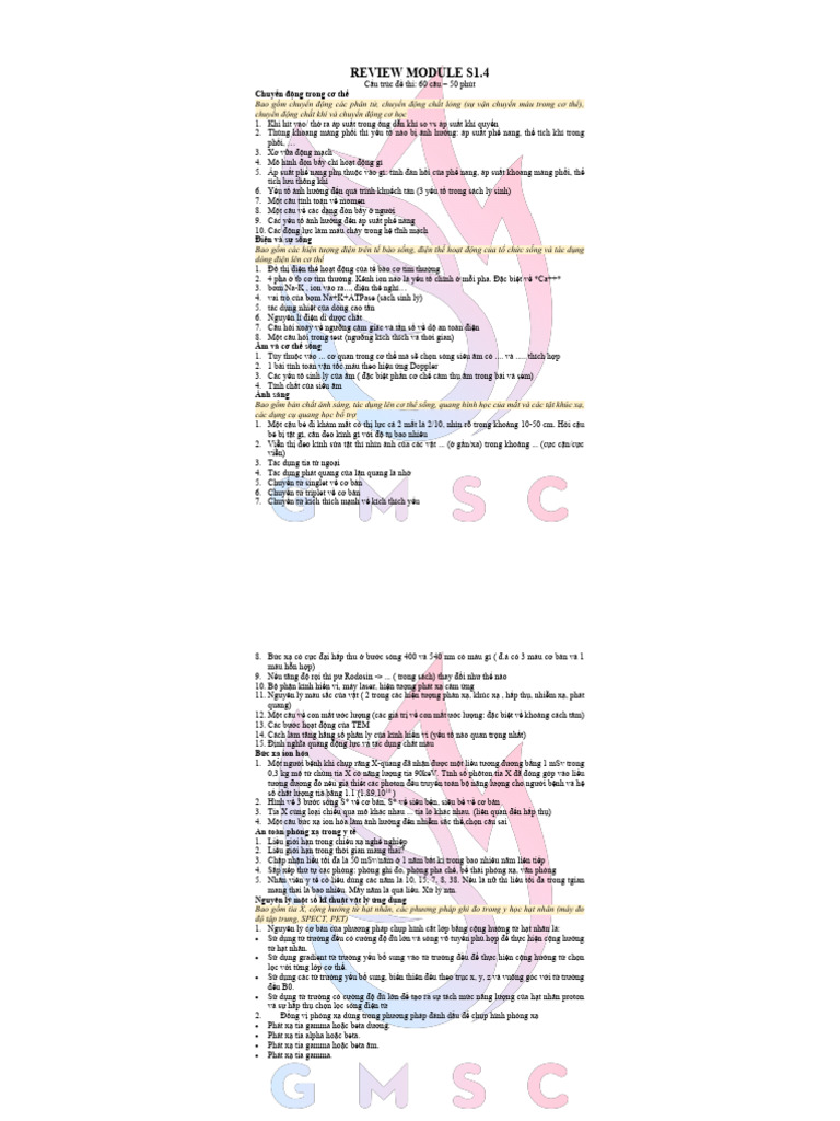 GMSC Review S1.4 | PDF