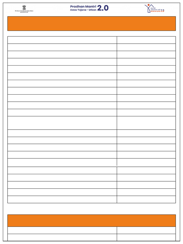 PMAY-U 2.0 Beneficiary Survey Form | PDF