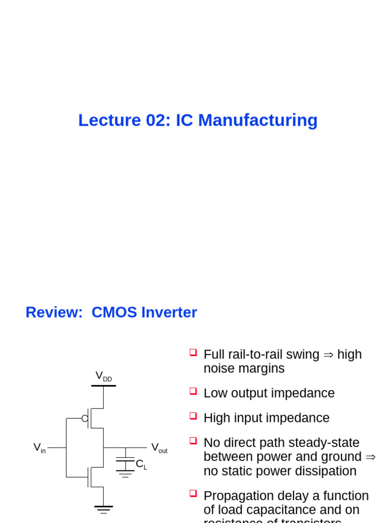 Lect 2 CMOS Fabrication | PDF | Photolithography | Physical Sciences
