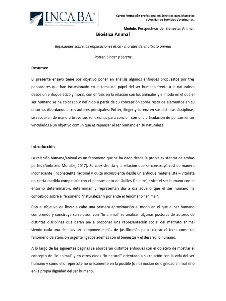 Lectura Complementaria 7 Potter Singer y Lorenz | PDF | Evolución | Humano