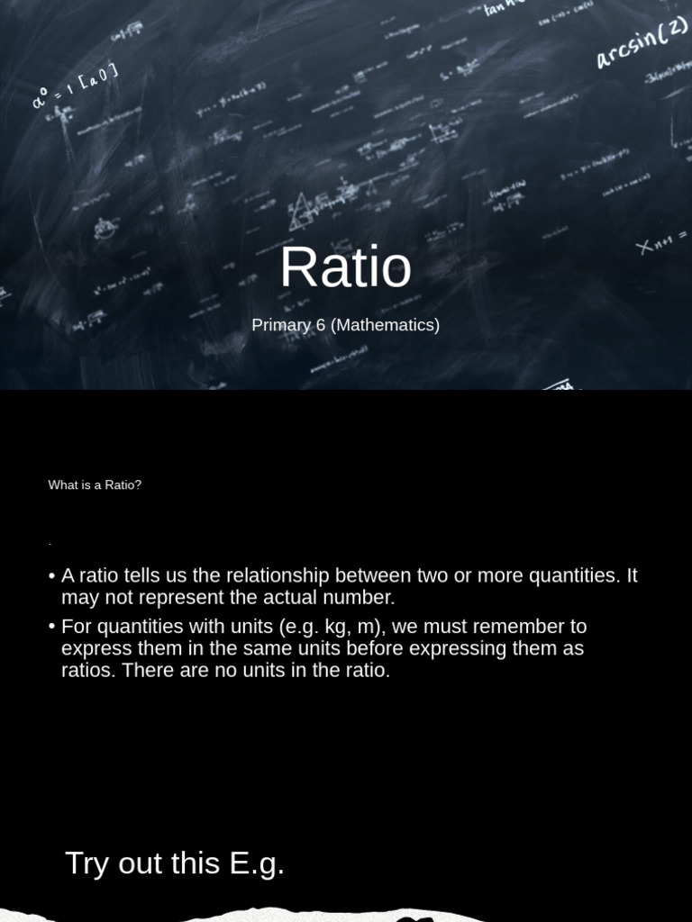 Ratio P6 Mathematics Powerpoint Slide | PDF | Ratio | Mathematical Concepts