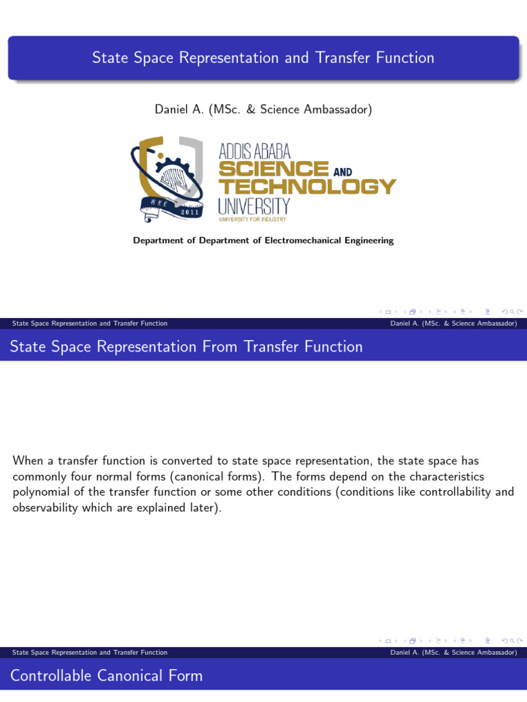 MCS 1.2 Statespacetotfandvicevers | PDF | Stability Theory ...
