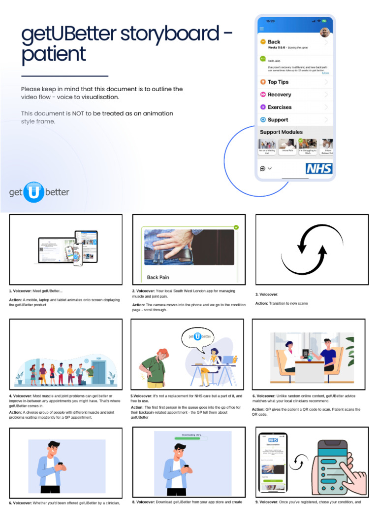 SWL Patient video storyboard | PDF | Medicine | Medical Specialties