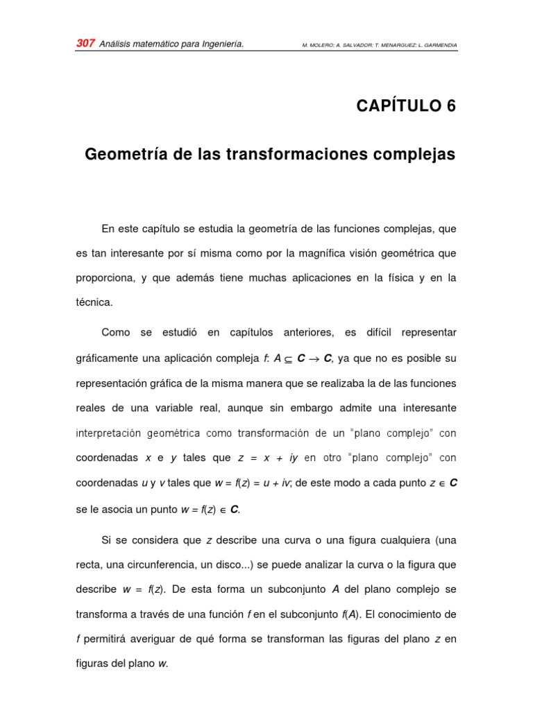 Transformaciones Conformes | PDF | Curva | Función holomorfa