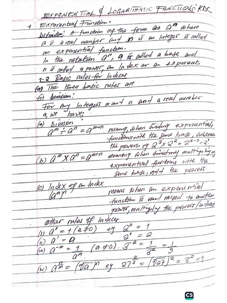 Exponential & Logarithmic Functions | PDF
