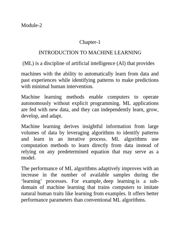 Introduction To Machine Learning | PDF | Analytics | Machine Learning