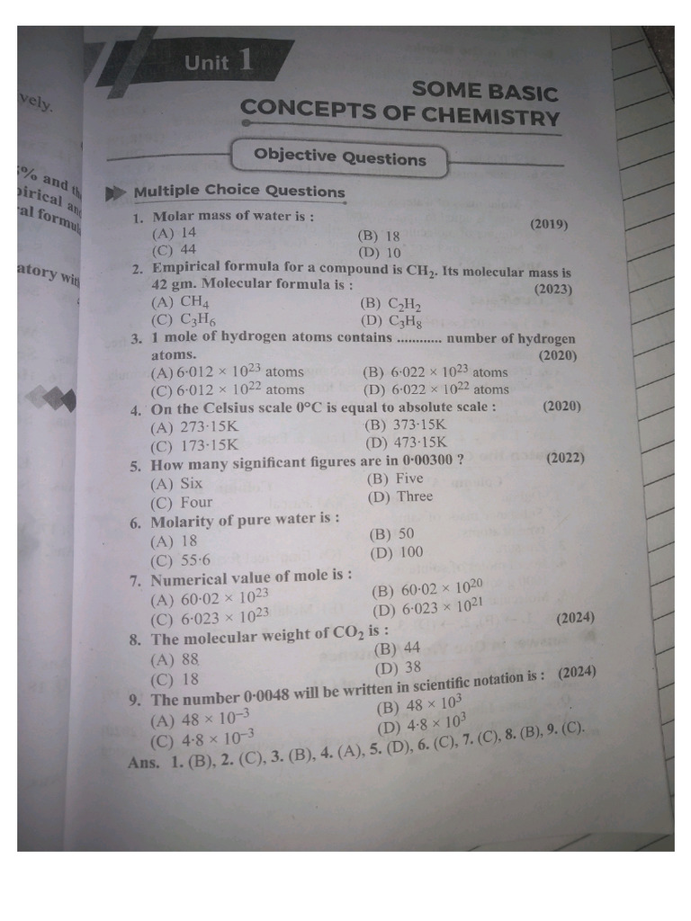 Chapter 1 Chemistry | PDF
