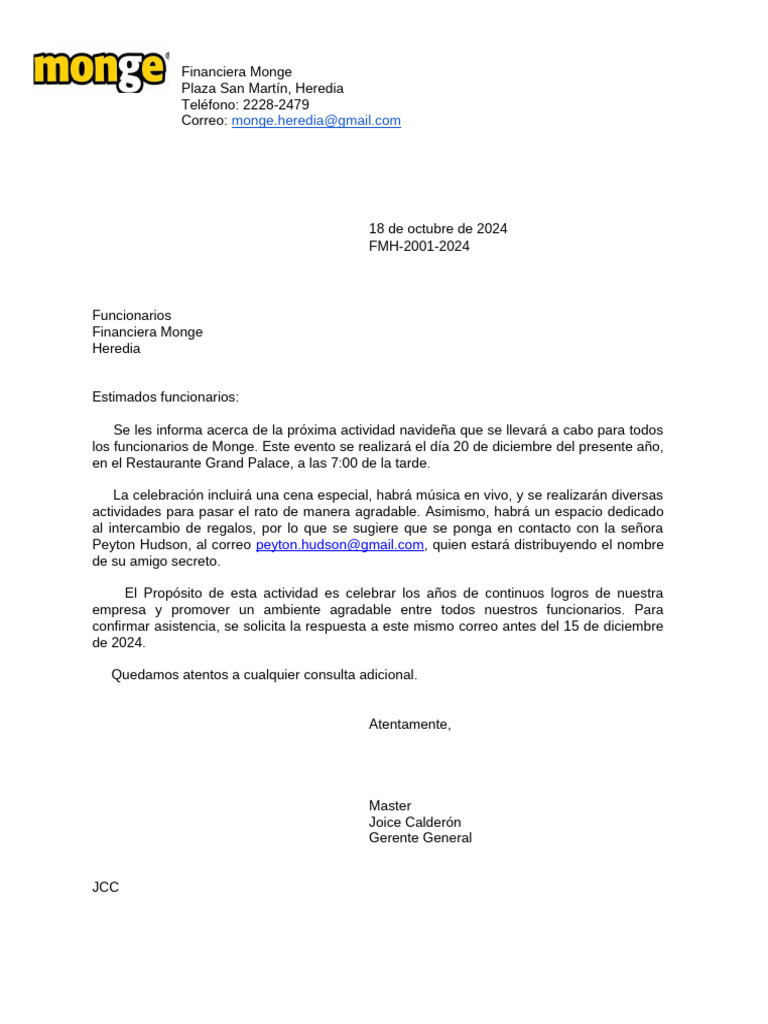 Carta Semibloque | PDF