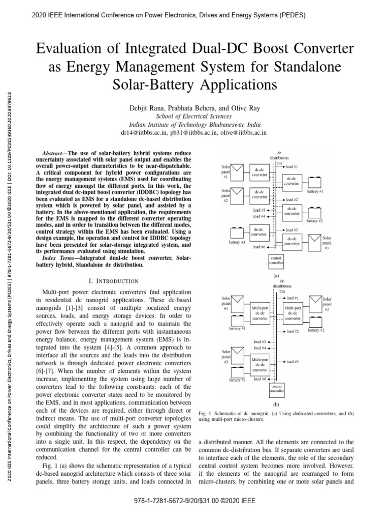 Integrated Dual-DC Boost Converter for Solar-Battery Systems | PDF ...