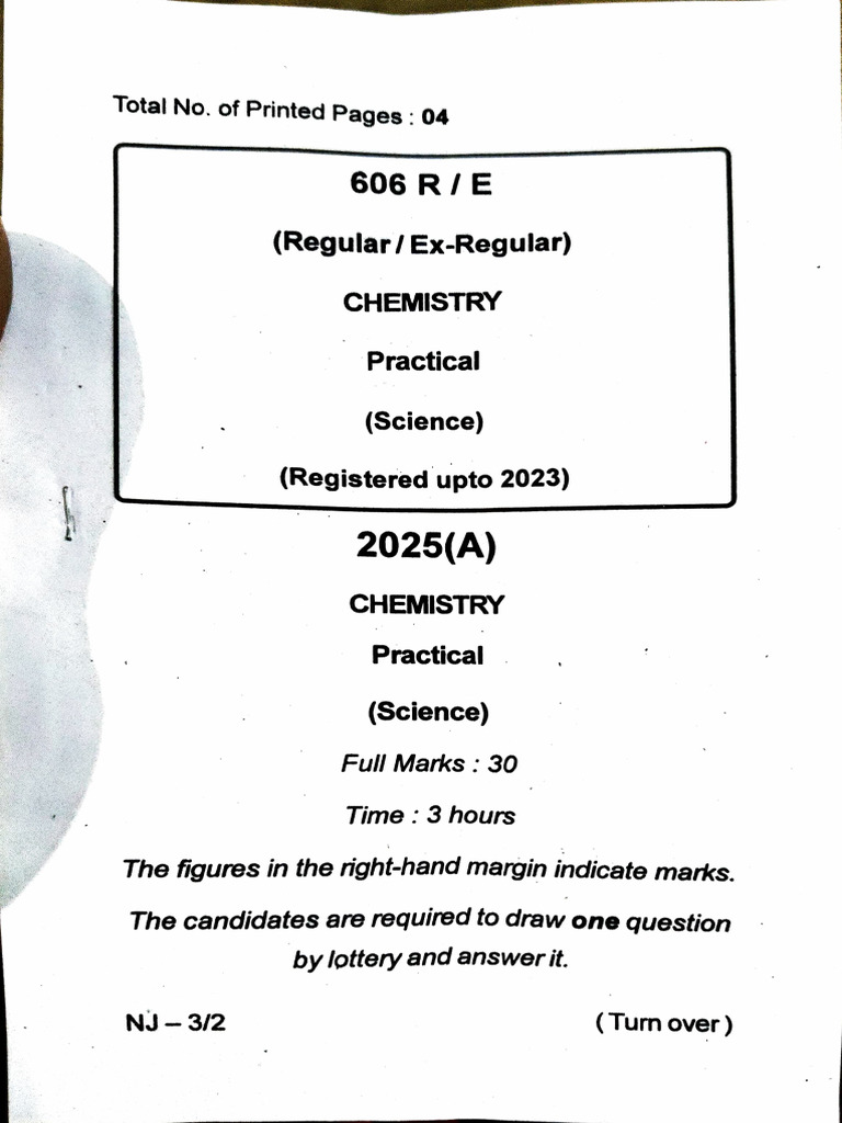 Chemistry Practical Questions | PDF | Materials | Atoms