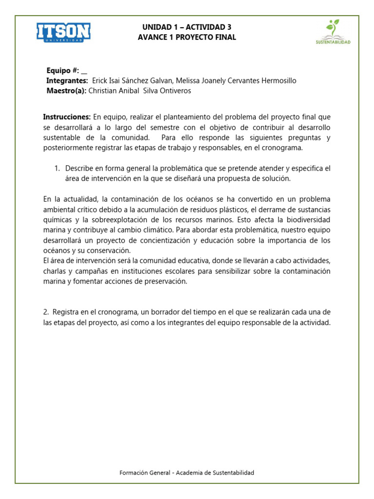 Archivo UI-A3 - Avance 1 | PDF | Entorno natural | Ambiente