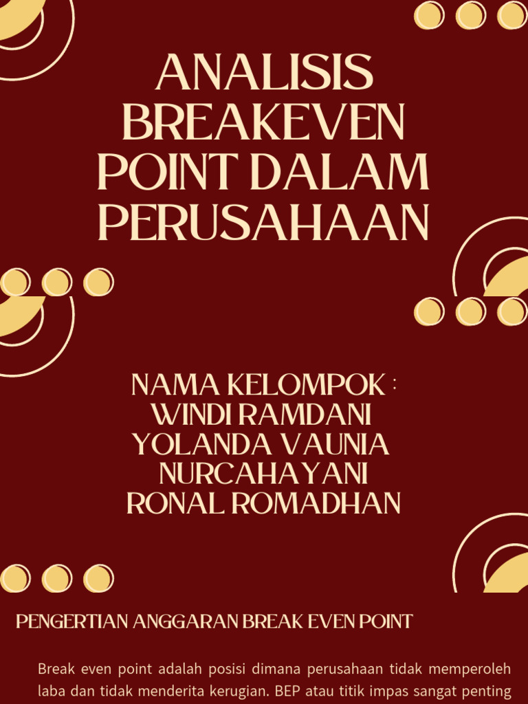 Analisis Titik Impas Perusahaan Mie Ayam | PDF
