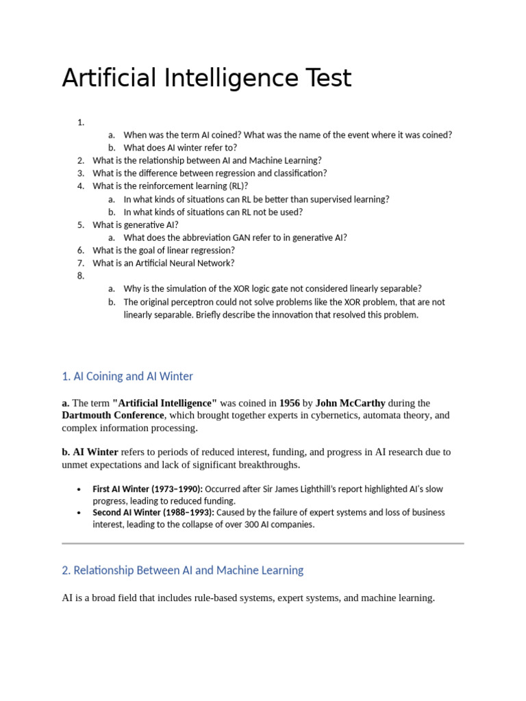 Artificial Intelligence Test_021952 | PDF | Artificial Intelligence ...