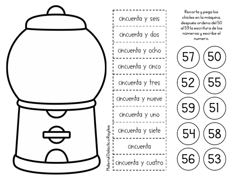 Actividades Maquina de Chicles - Organized | PDF