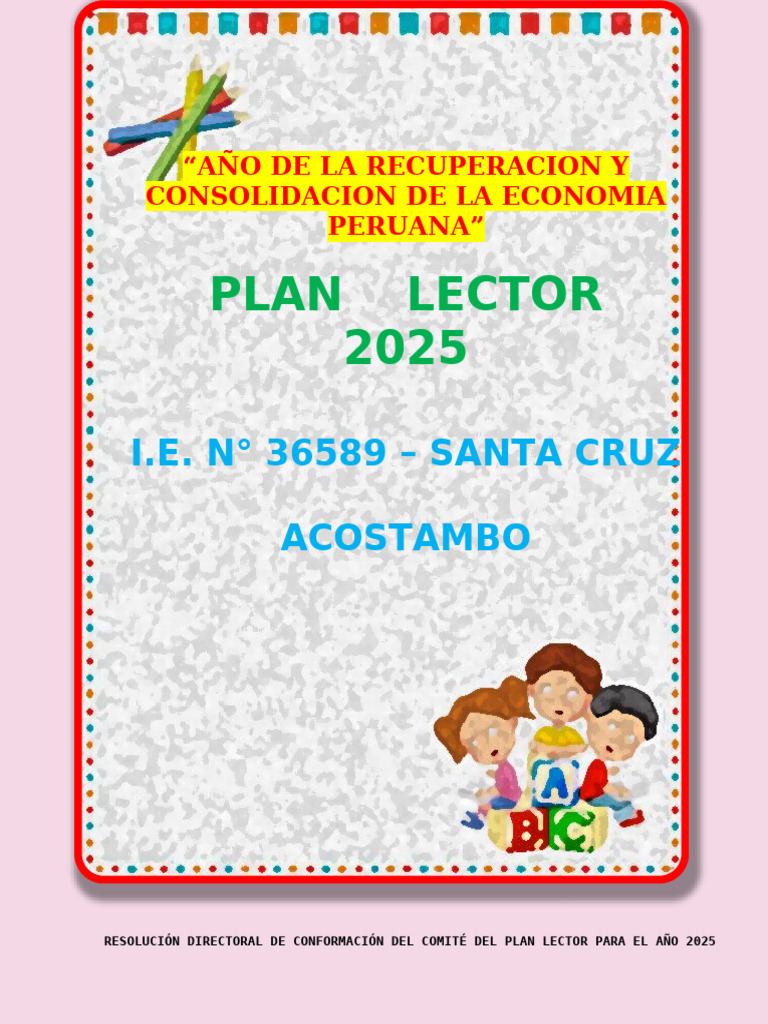 Plan Lector Corregido 2025 (5) | PDF | Educación primaria | Enseñando