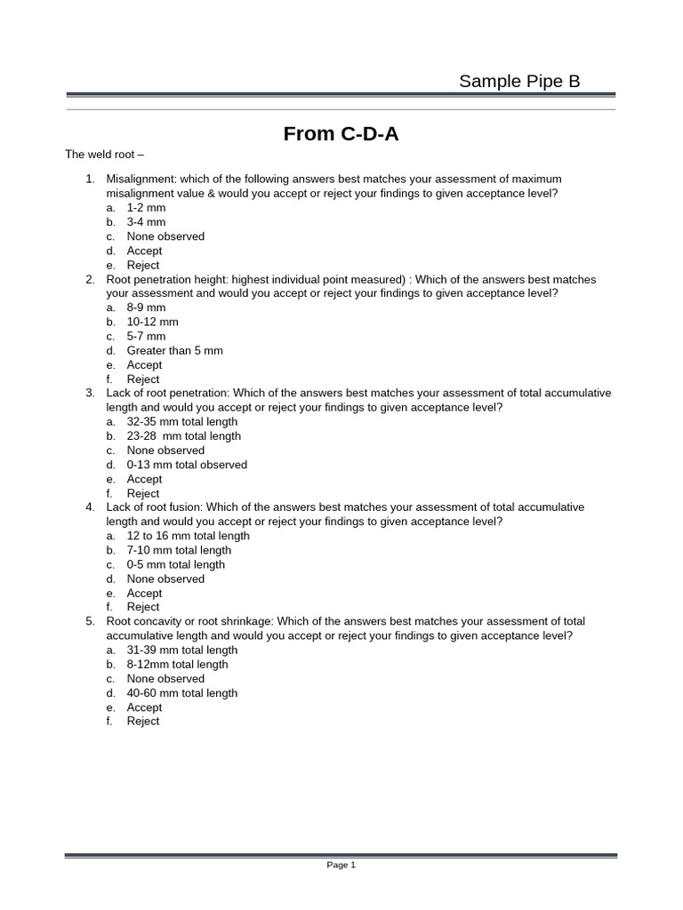 Pipe Root- ample B_ racticals C-D-A | PDF | Porosity | Mechanical ...