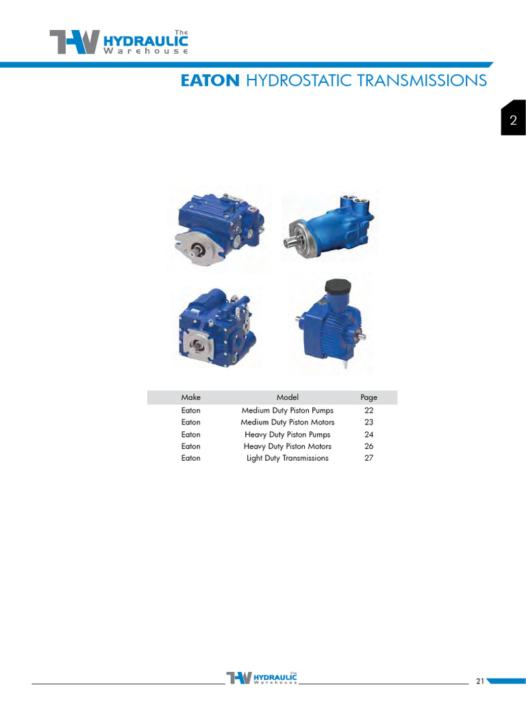Eaton Hydrostatic Transmissions | PDF | Vehicles | Mechanical Engineering
