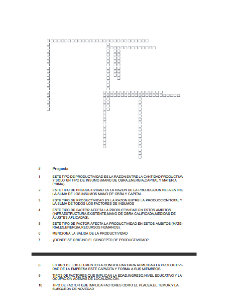 Crucigram | PDF