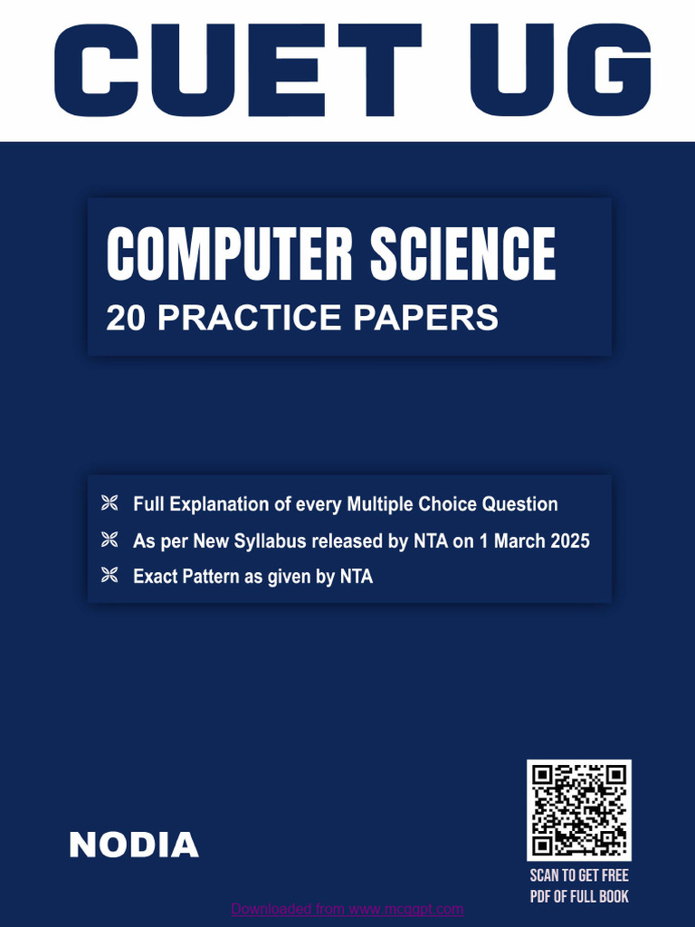 CUET UG Computer Science 20 Sets Book 2025 | PDF | Computer Network ...