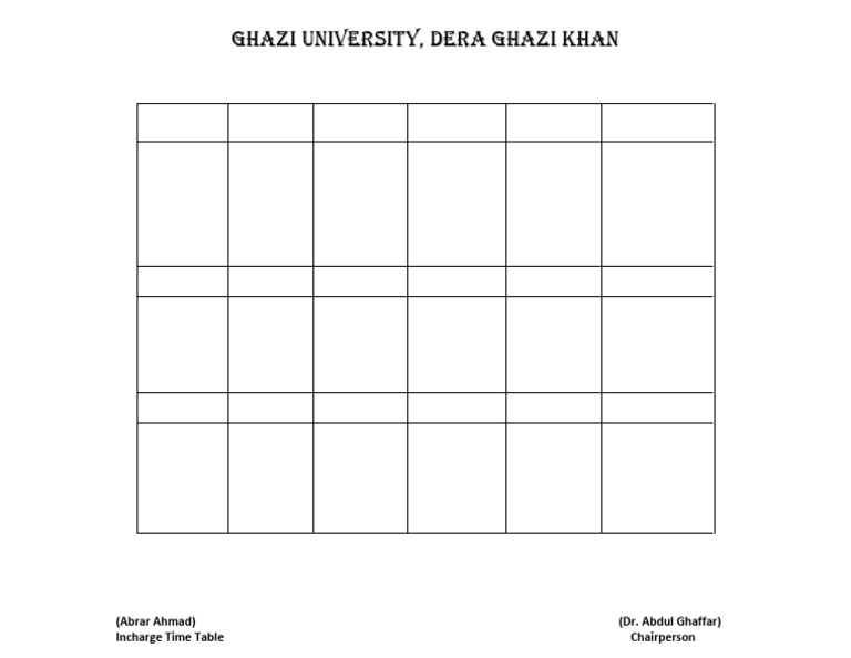 Tentative Mphil, PHD Time Table Spring 2025 V2 (Ramzan) - 1 | PDF ...