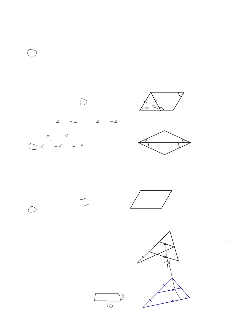 3A Ch.4 Quadrilaterals MC | PDF | Rectangle | Geometry