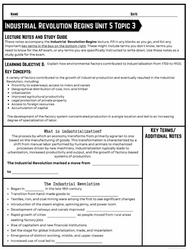 5.3 Guided Notes and SAQ Practice | PDF
