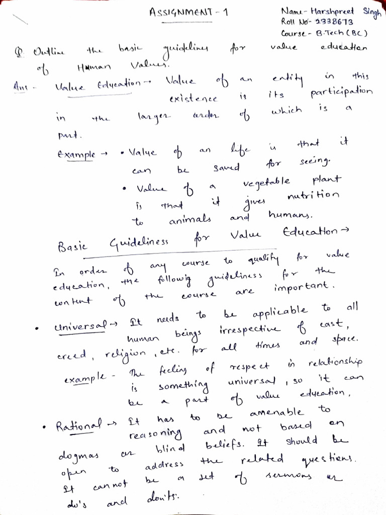 UHV Assignment-1 (2338673) | PDF