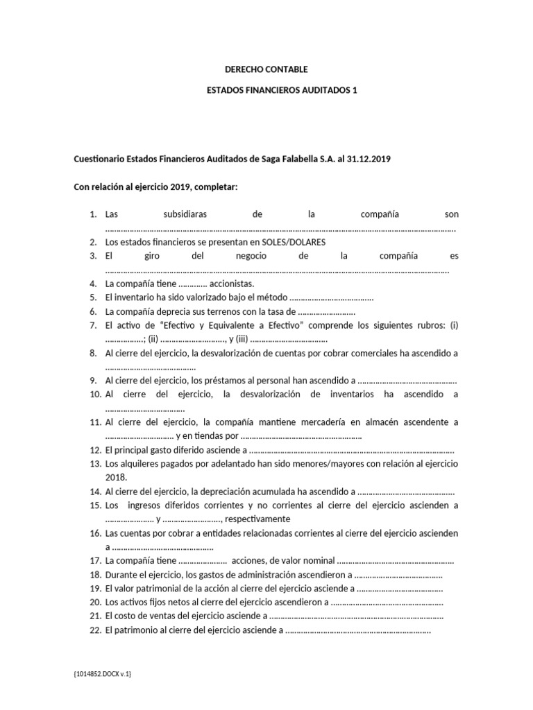 s14 Notas a Eeff 1 Saga | PDF | Impuesto sobre la renta | Economias