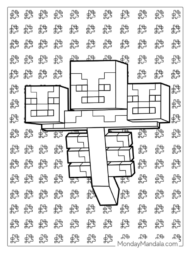 Minecraft Wither Coloring Sheet | PDF