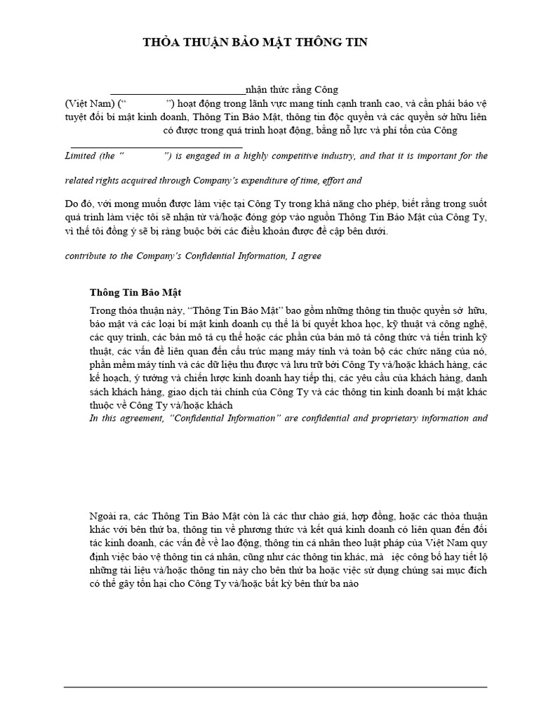 Employee Non-Disclosure Agreement | PDF